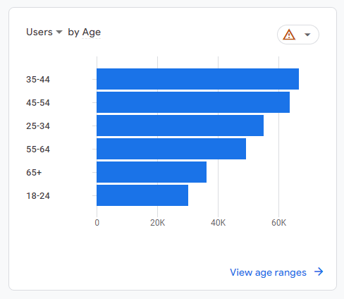 Using GA4 demographic data: age, gender and interests — Hallam